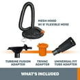 Worx Universal Leaf Collection System, TRIVAC & TURBINE Adapters, 8 ...