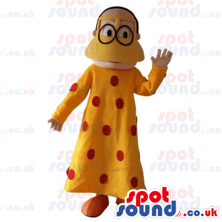 Man Plush SPOTSOUND Mascot Dressed In A Duck Disguise With Glasses ...