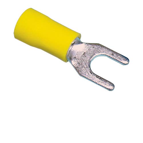 Spade Terminal Vinyl Insulated #10 Yellow 12-10 Gauge-25PK - Walmart.com