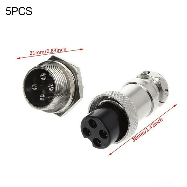 5 Pairs/set Male Female Aviation Connector Socket Metal Silver aviation ...