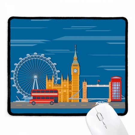 London Eye Double-Decker Buses Graffiti Mousepad Stitched Edge Mat ...