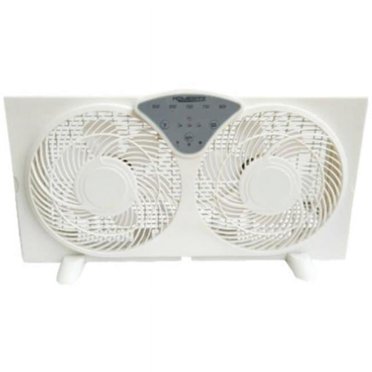 "Shinic 9"" Dual Twin Window Fan, 3-Speed, with Bug Screen, Adjustable ...