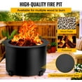 21.5 Inch Smokeless Fire Pits Large Wood Burning Fire Pit Carbon Steel ...