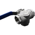 Ball Valve, 3-Way L and T Port, 1/4 to 2 Inch, NPT/BSPT, Stainless ...