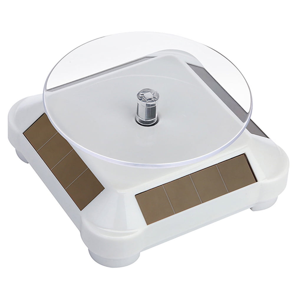 Manunclaims Solar Display Stand Turntable, Turntable 360° Rotating ...