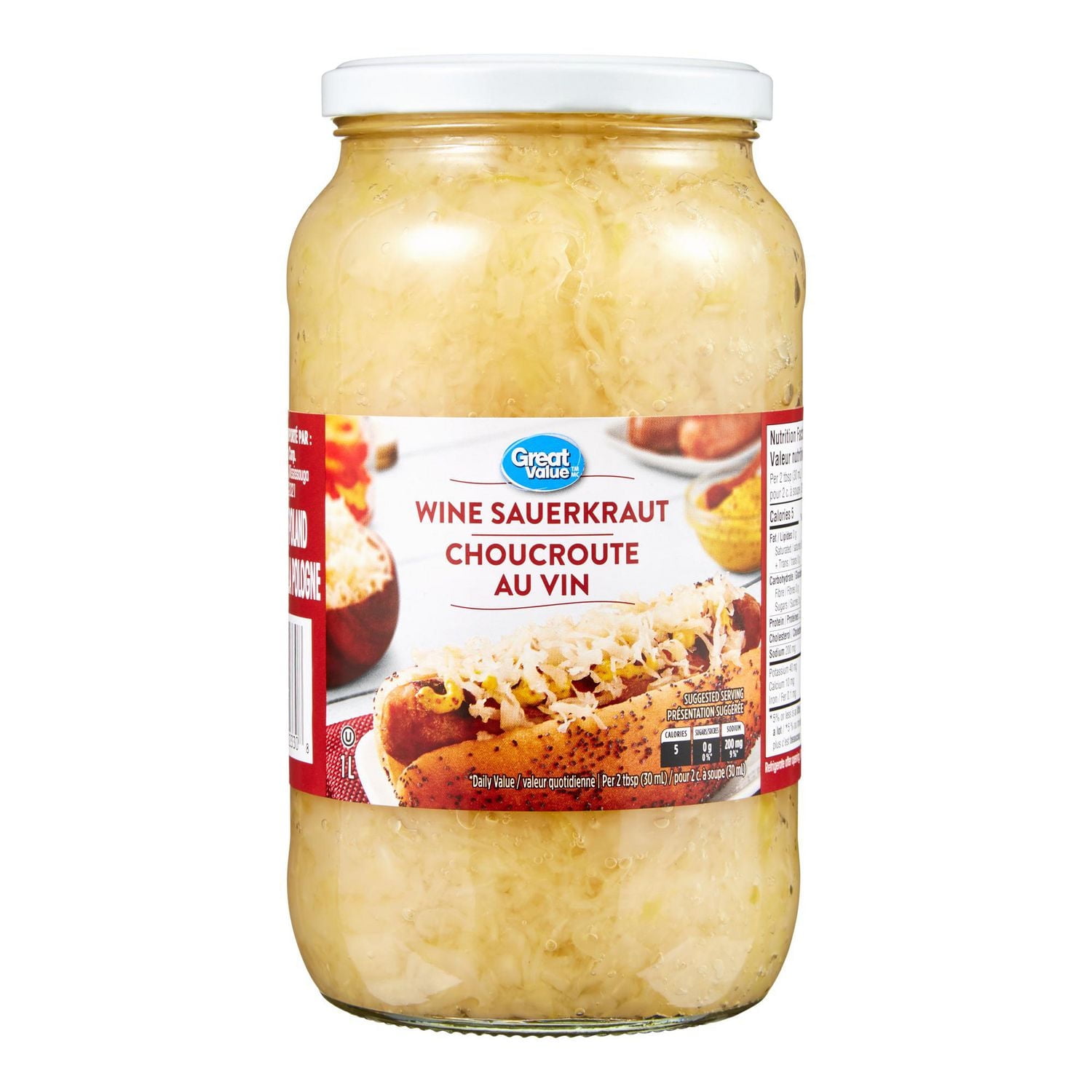 Click here for Great Value Wine Sauerkraut 1 L prices