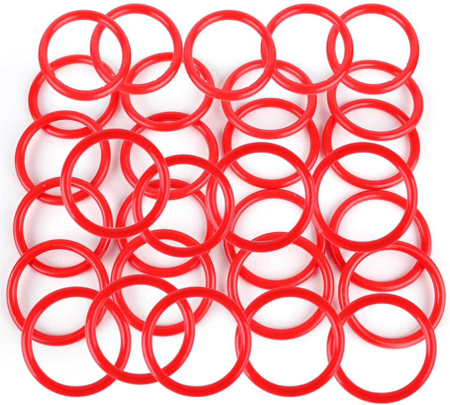 TESNN Faswin 50 Pack Plastic Carnival Rings 2.5 Inch Toss Rings Fun ...