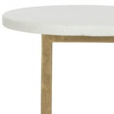 SAFAVIEH Cassidy Silver Leaf Accent Table Gold/ White - Walmart.com