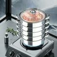 5-Tier Stainless Steel Steamer Pot, 11.8 Inch Large Stackable Food ...
