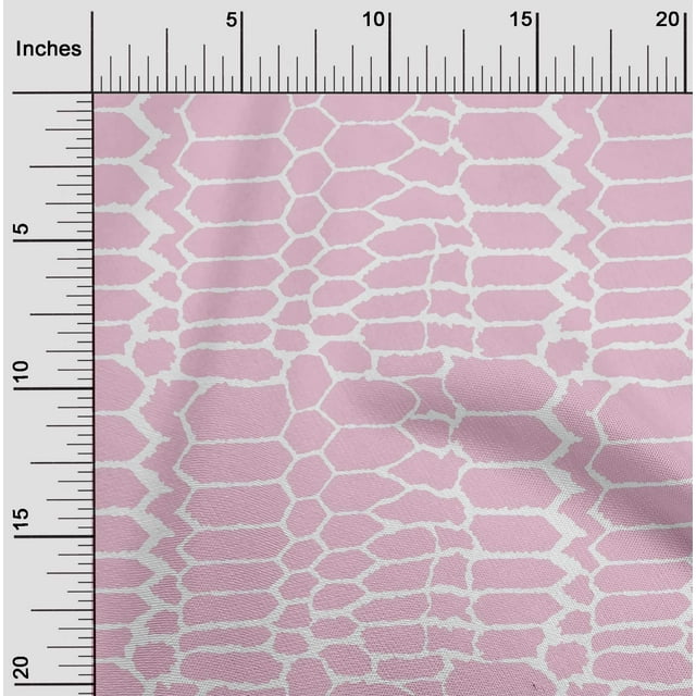 oneOone Viscose Chiffon Blush Pink Fabric Snake Animal Skin Diy ...