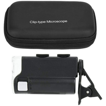Clip-On Microscope Magnifier, Universal 60-100X Phone Microscope ...