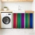 Abstract Cabinet Curtains 28" W x 35" L Colorful Mexican Stripes Red ...