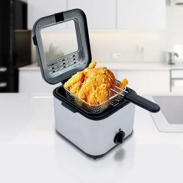 Farberware Kitchen Machine, 4L Dual Deep Fryer with Basket, Stainless ...