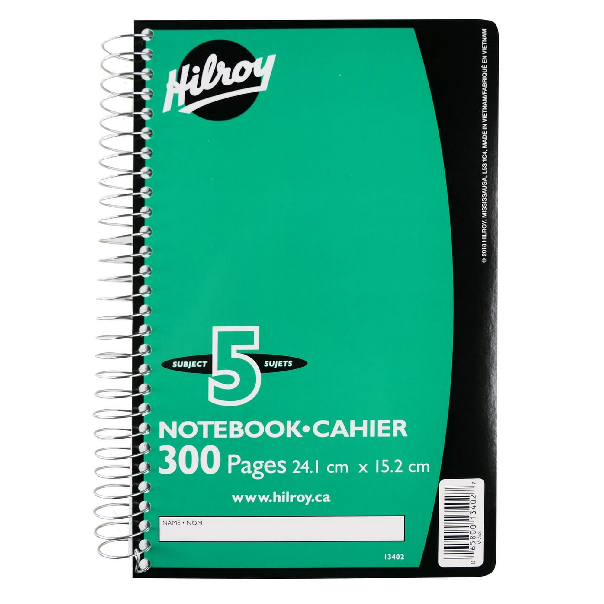 Click here for Hilroy 5-Subject 300pg Notebook prices