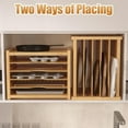 Qunbio Wooden Cabinet Tray Dividers, 6 Tier Kitchen Cookie Sheet ...