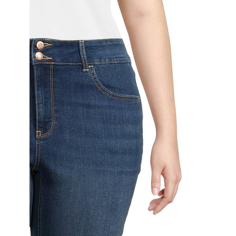 No Boundaries Double Button Cropped Shaping Jeans, 29 No Boundaries Double Button Cropped Shaping Jeans, 29