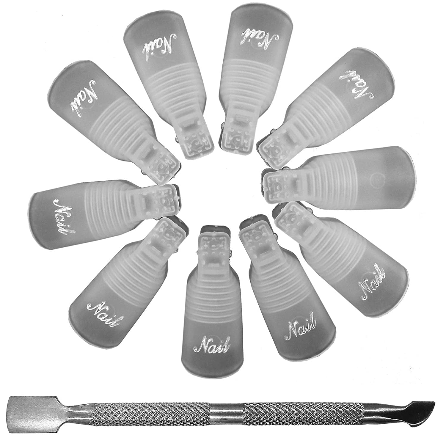 Nail Polish Remover Clips Tools Soak Off Caps UV Gel Removal Manicure ...