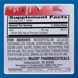 Major FeroSul Ferrous Sulfate 325mg Tablets, 65mg Elemental Iron, 100 ...
