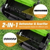 Laicejoy 16-Inch Electric Dethatcher & Scarifier, 15A 2-In-1 Lawn ...
