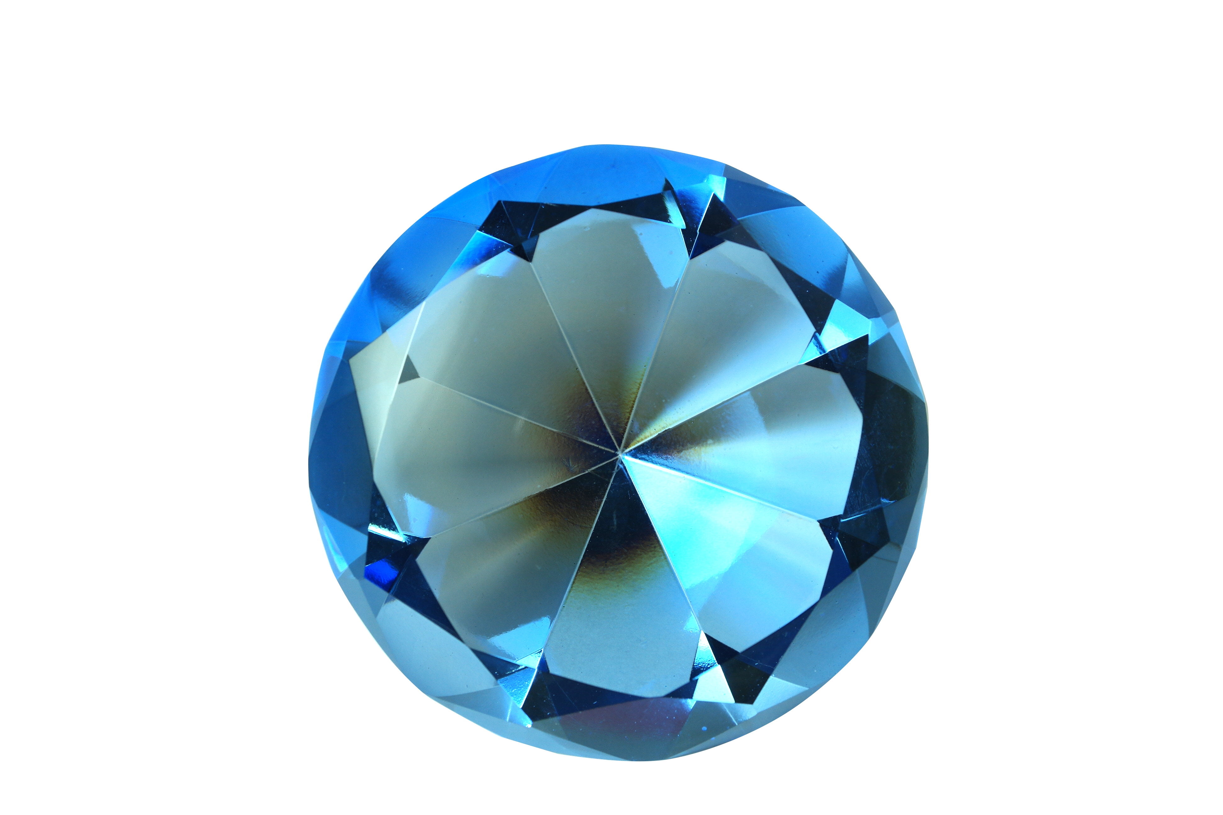 Tripact 100 mm Sapphire Blue Diamond Shaped Jewel Crystal Paperweight ...