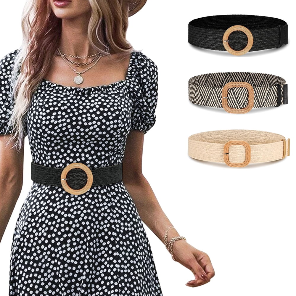 Click here for Lanzon 3pcs Woven Belt Set For Women  Boho Stretch... prices