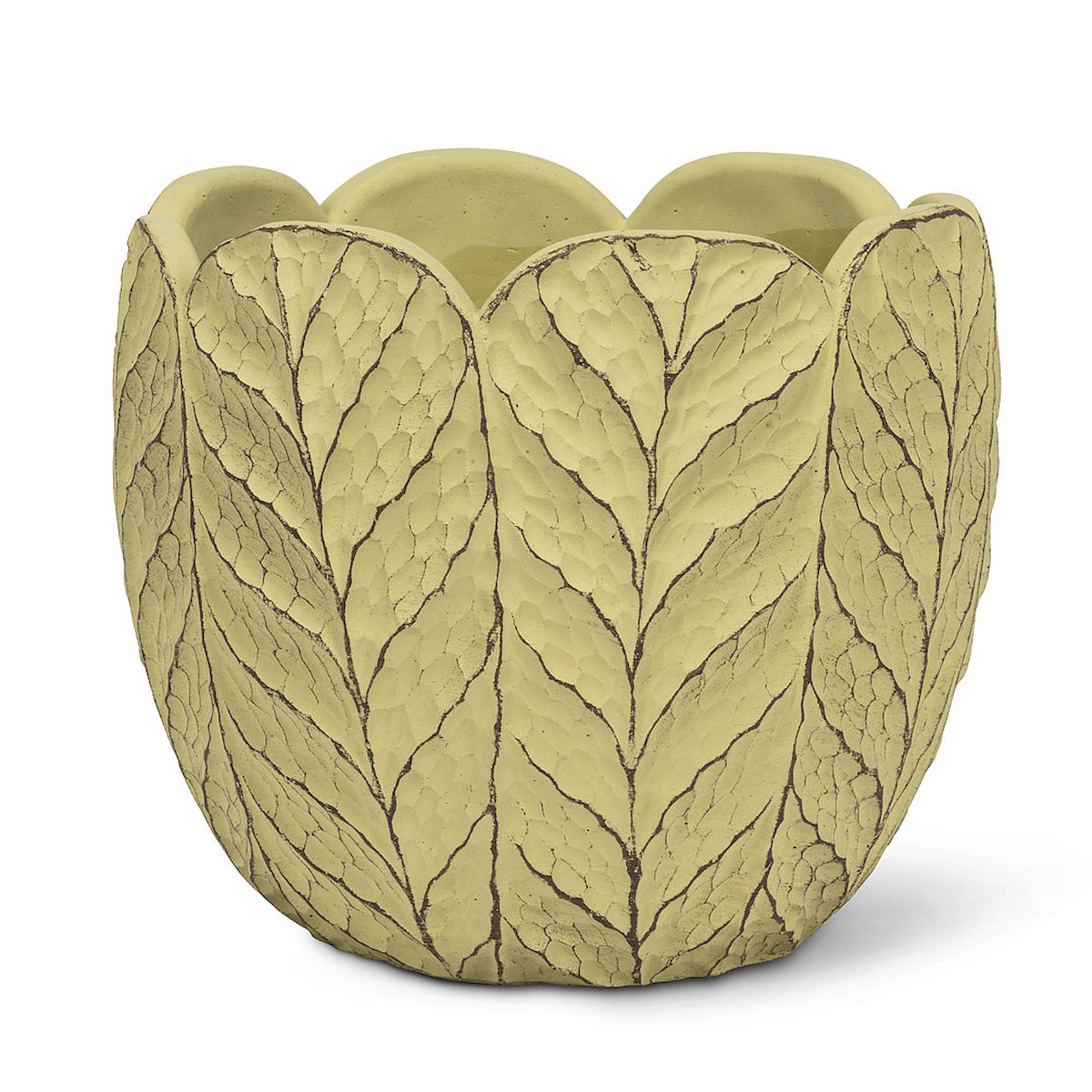 Set of 4 Large Heavy Emboss Leaf Planter - Walmart.com