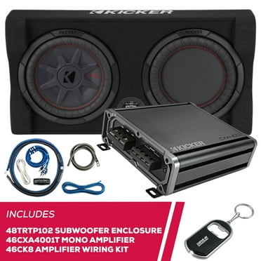 Kicker Audio Powered 12" Subwoofer Amp Kicker Box Combo Kit with Down ...