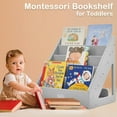 Montessori Bookshelf for Toddlers 1-5 Years, Front-Facing Kids ...