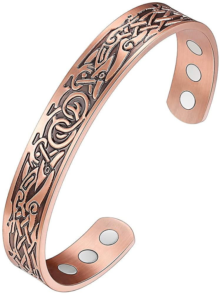 Copper Bracelets For Women Men 99.9% Pure Copper Magnetic Bracelet With ...