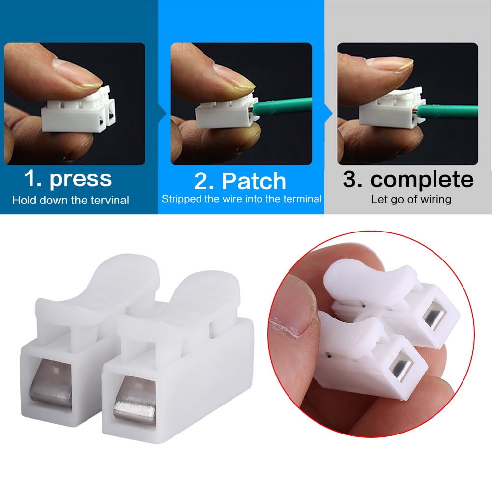 Fyydes 2P Butt Joint , Terminal Blocks Connector,50pcs/lot Push Type ...