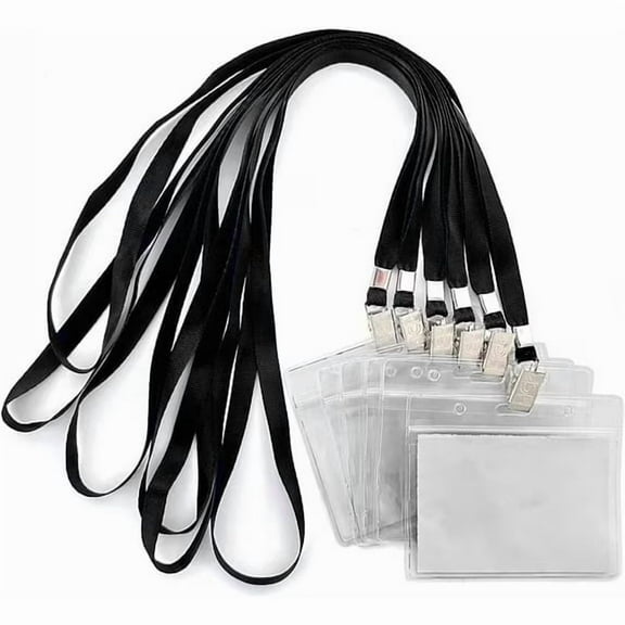 Performore 100 Pack of 4x3 Magnetic Name Badge Holders Clear PVC ...