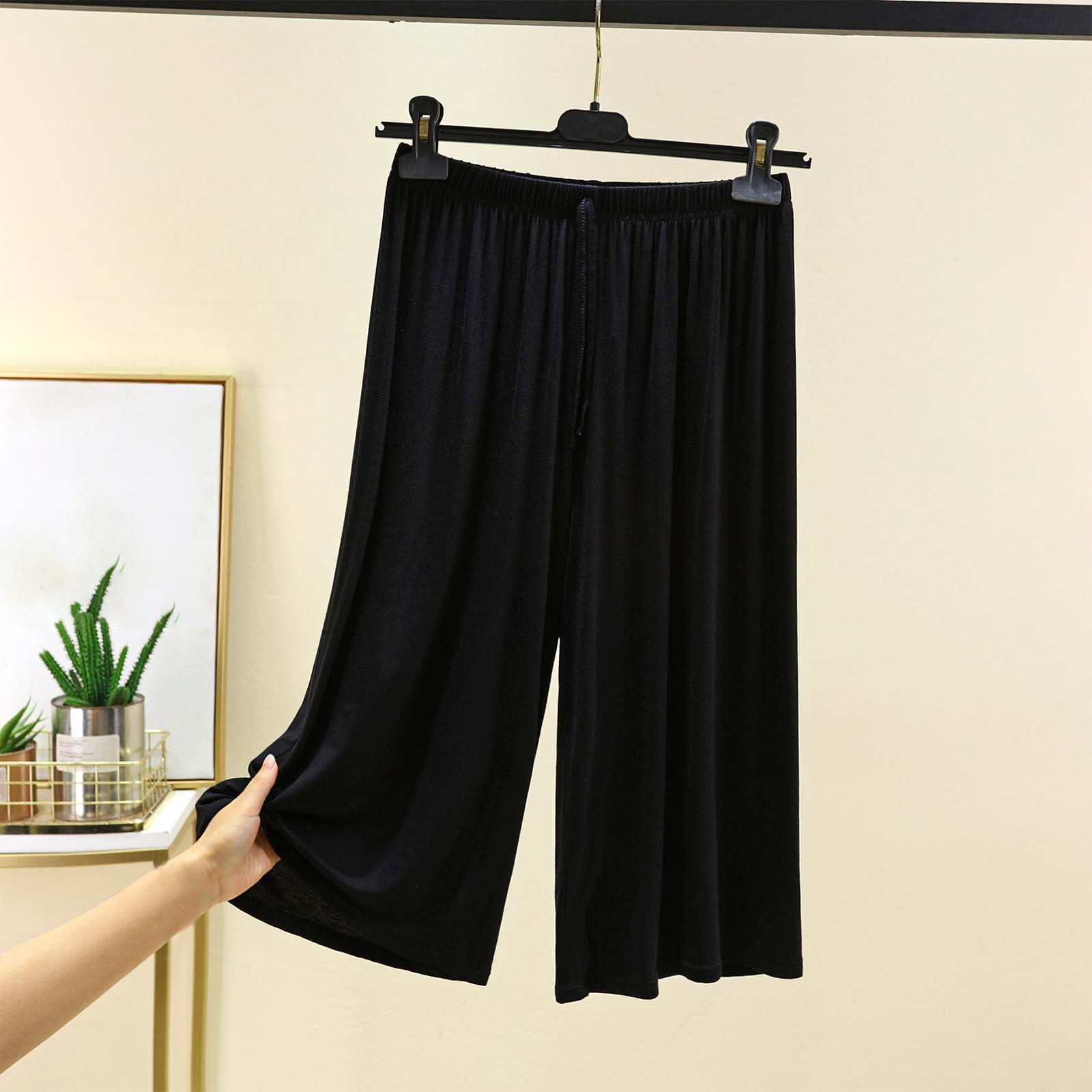 Click here for Asjyhkr Womens Capris Pants For Pajamas Wide Leg L... prices