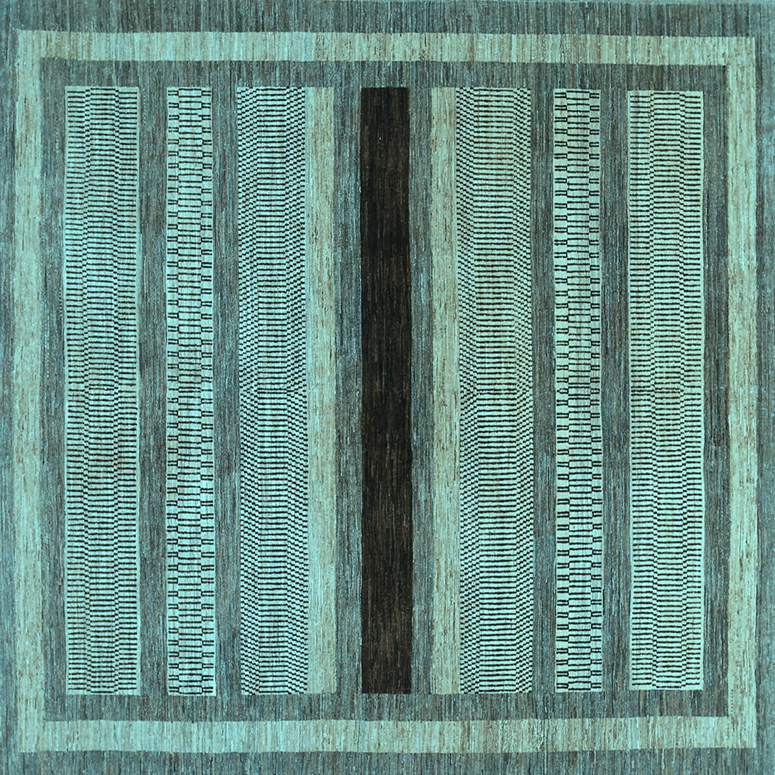 Ahgly Company Indoor Square Abstract Light Blue Contemporary Area Rugs ...