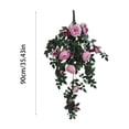 Artificial Rose Hanging Basket Bouquet,Vibrant Potted Floral Decor ...