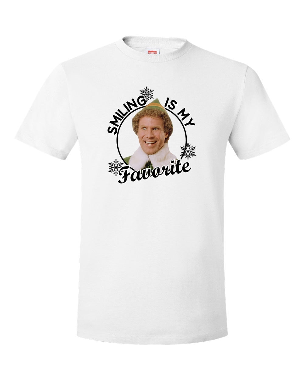 Dandl Tees Will Ferrell Elf Smiling Is My Favorite Unisex Graphic Tees Short Sleeve Walmart
