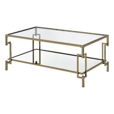 Pemberly Row Modern / Contemporary Lucy Coffee Table in Black Steel ...