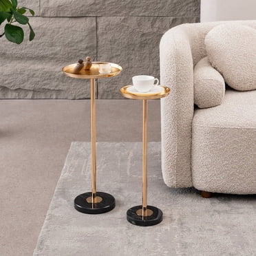 COZAYH Pedestal Small Drink Table Round Martini Table Wood Plant Stand ...