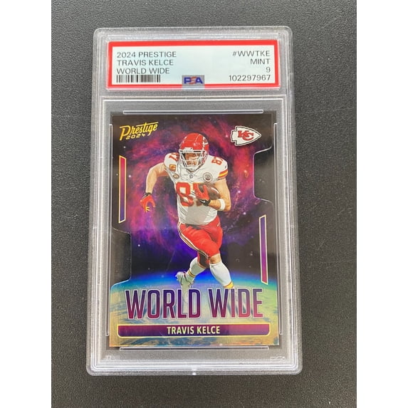 2024 Panini Prestige World Wide Travis Kelce #WWTKE Die-Cut PSA 9 ...