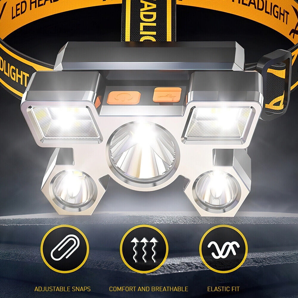 750000LM COB LED Headlamp Rechargeable Head Light Flashlight Torch Lamp - Walmart.com