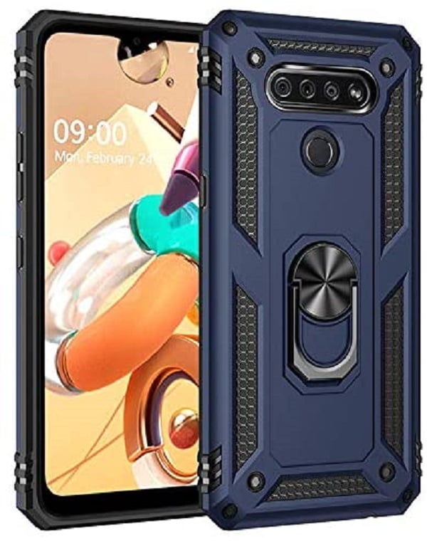 LG K51, LG Reflect Phone Case Hybrid 360° Ring Stand Armor impact ...