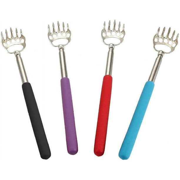 4-Piece Stainless Steel Back Scraper Set with Soft Rubber Grip ...