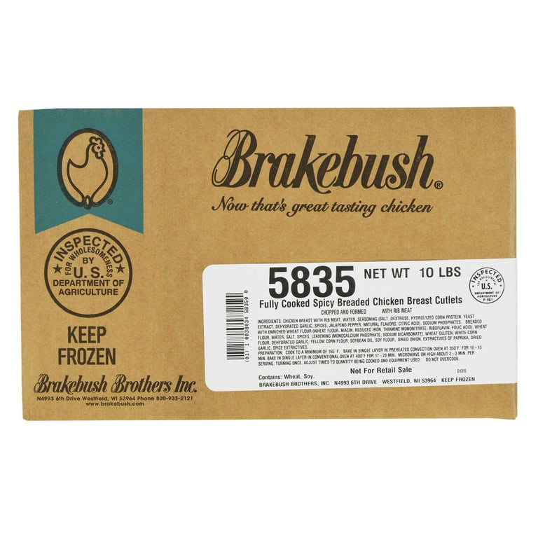 Pack Brakebush Breaded Chicken