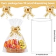 10Pcs 24×30 Inch Large Clear Cellophane Basket Bags with 10 Gold ...