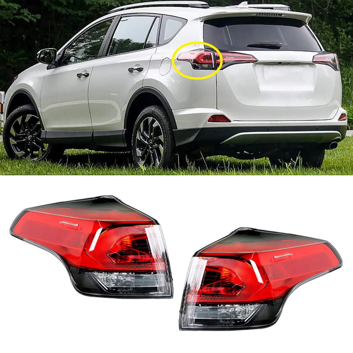 Fit for Toyota RAV4 2016 2017 2018 Rear Tail Light Lamp Housing ...