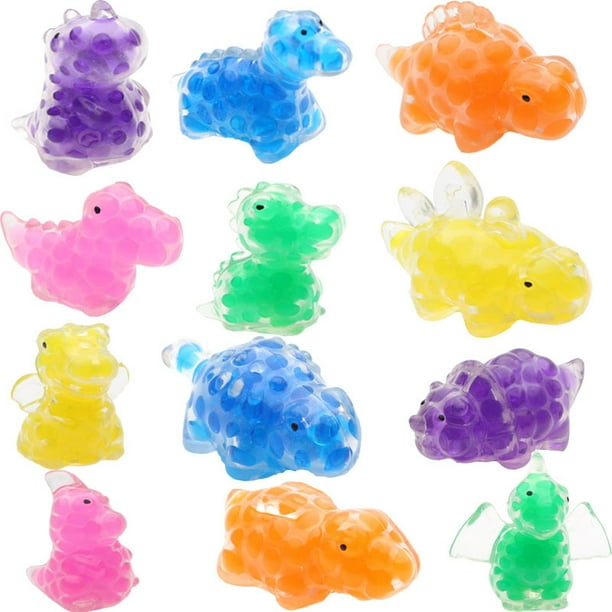 12PCS Mini Squishy Stress Balls for Kids Adults Fidget Toys, Dinosour ...