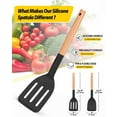 Bundlepro Silicone Cooking Spatula Set 2 Packs Heat-Resistant Slotted ...
