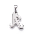 304 Stainless Steel Pendants with Rhinestone Letter Letter.A 22 ...