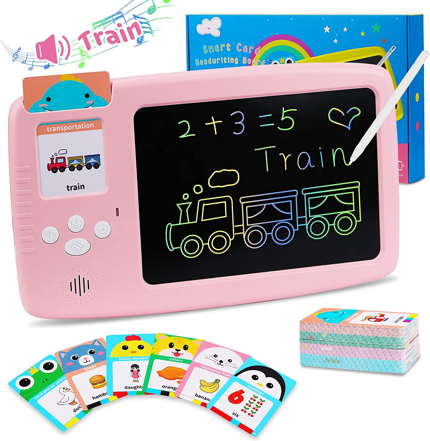 8" LCD Writing Drawing Board Doodle Tablet,Talking Flash Cards Speech ...