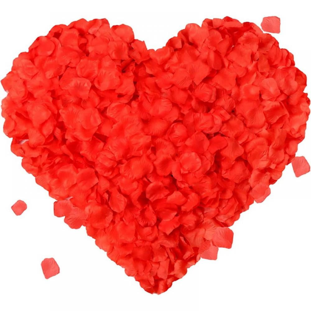 1000 Pieces Bright Red Silk Rose Petals, Artificial Rose Silk Petals ...