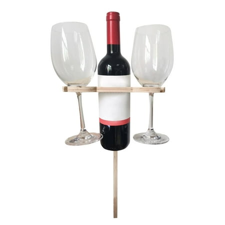 Outdoor Wine Table Portable Wooden Picnic Table Wine Glass Rack Table ...